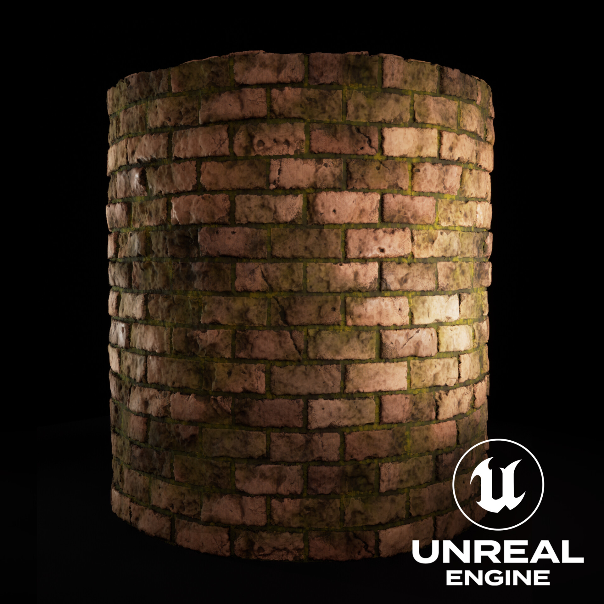 ArtStation - Mossy Stone Brick Material