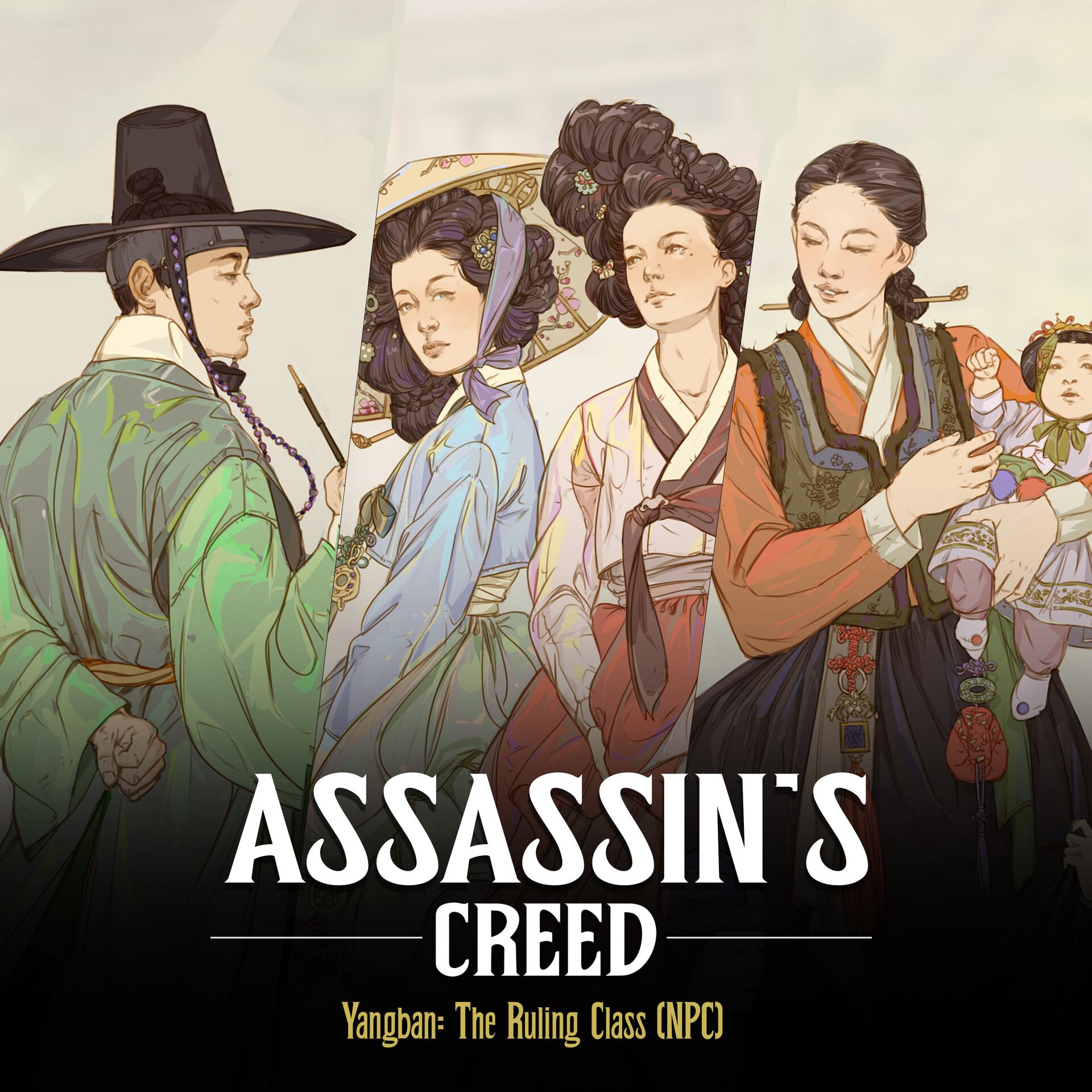 ArtStation - 'Yangban' class civilians | Assassin's Creed: Korea