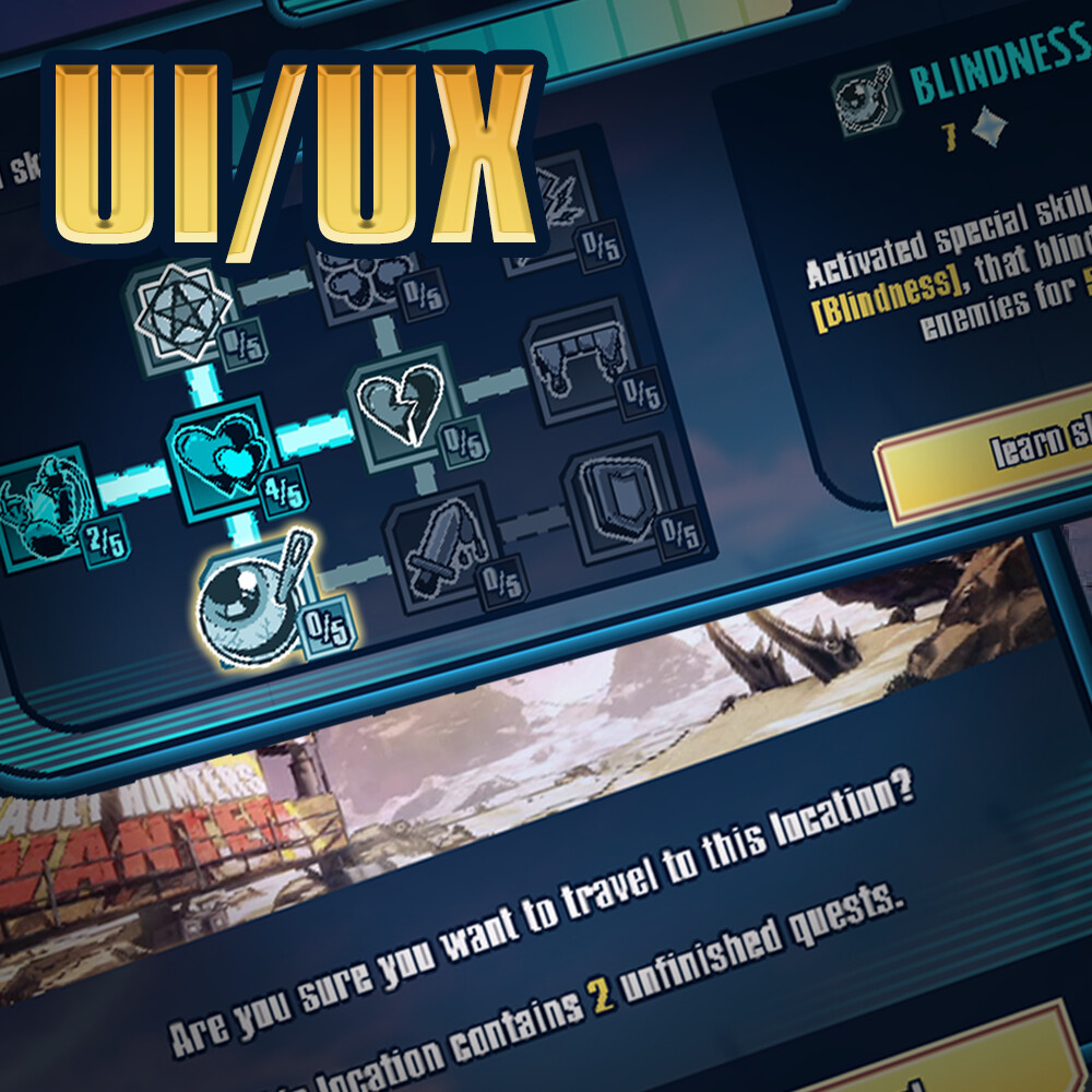 ArtStation - UI/UX in the style of Borderlands