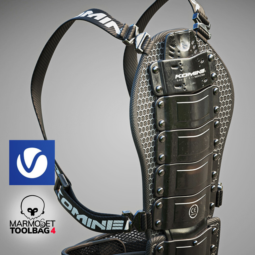 ArtStation - a motorcycle spine guard - ITZY_MV