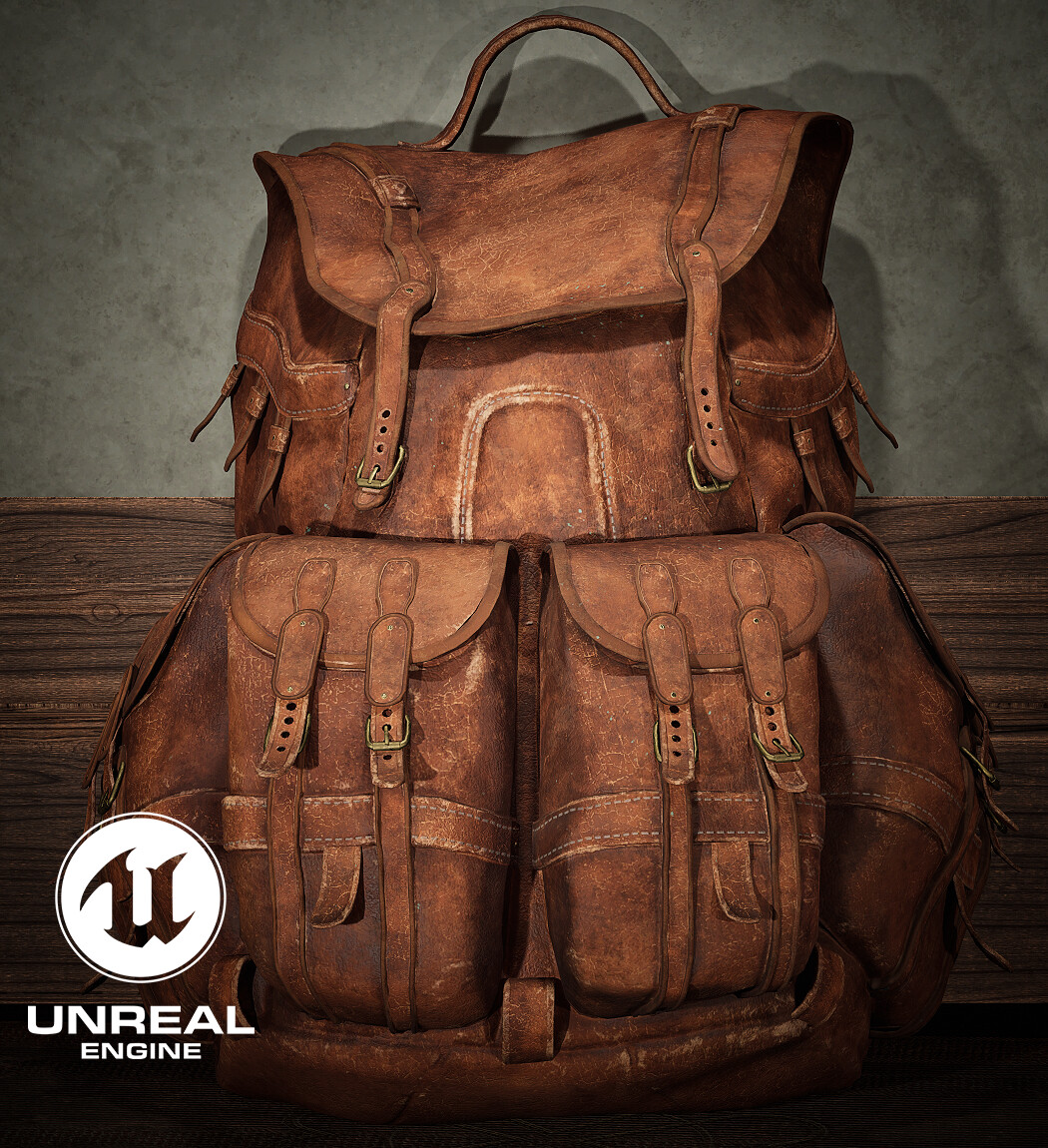 ArtStation - Leather Backpack