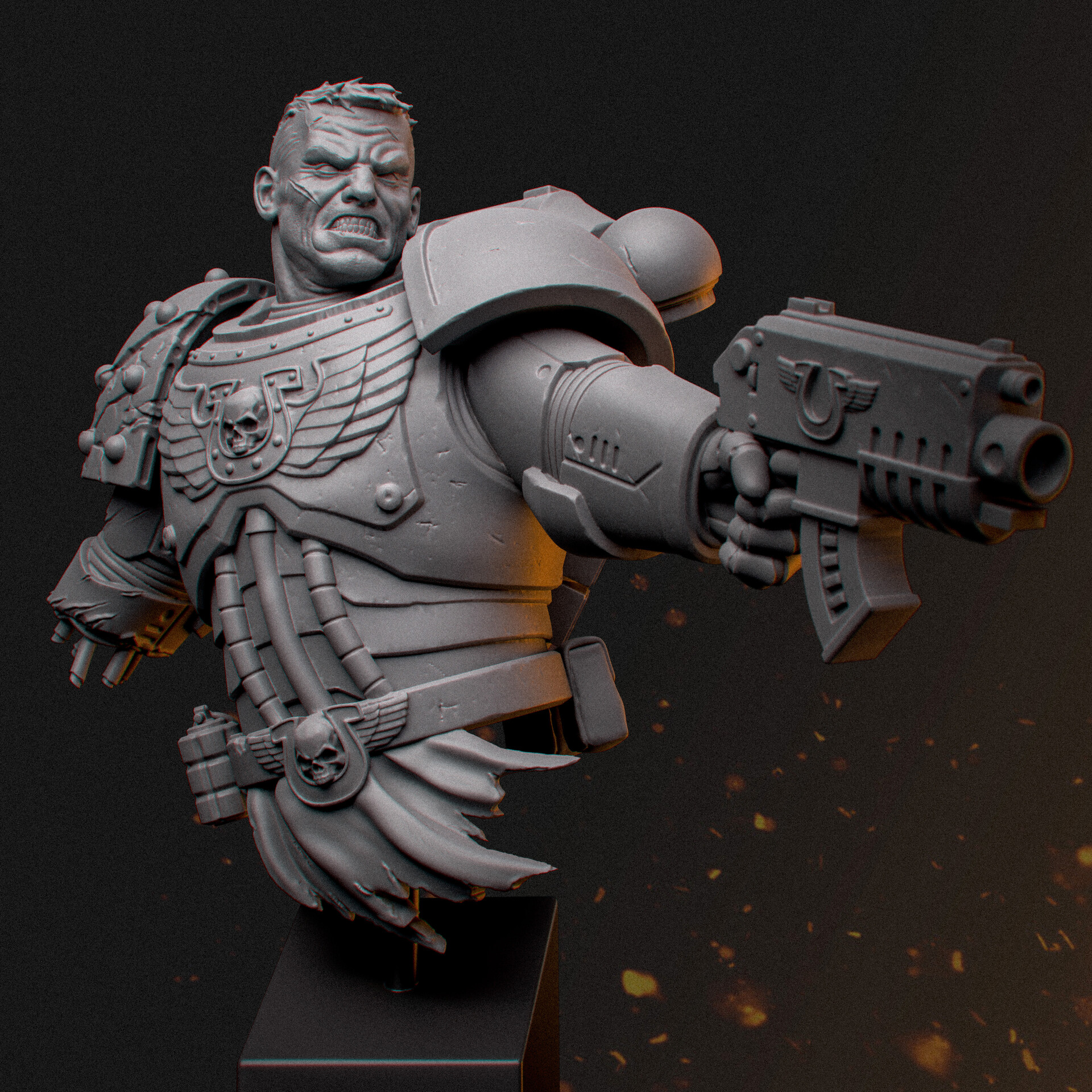 ArtStation - Warhammer Space Marine Bust
