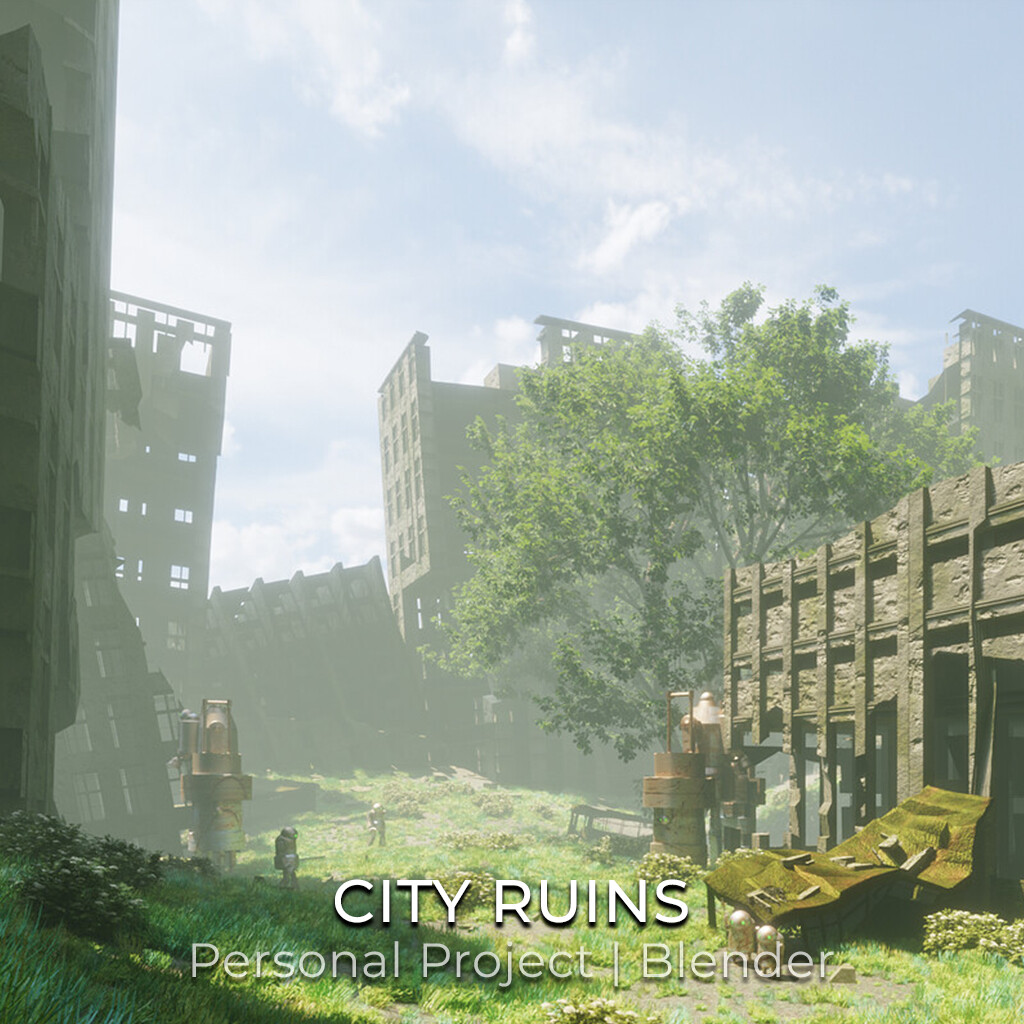 ArtStation - City Ruins - NieR:Automata Fan Art