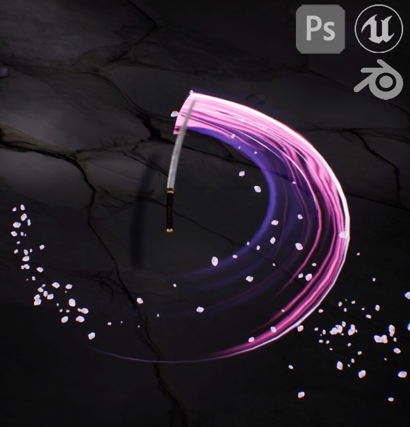 ArtStation - Sakura Blossom Katana Slash - Real-time VFX
