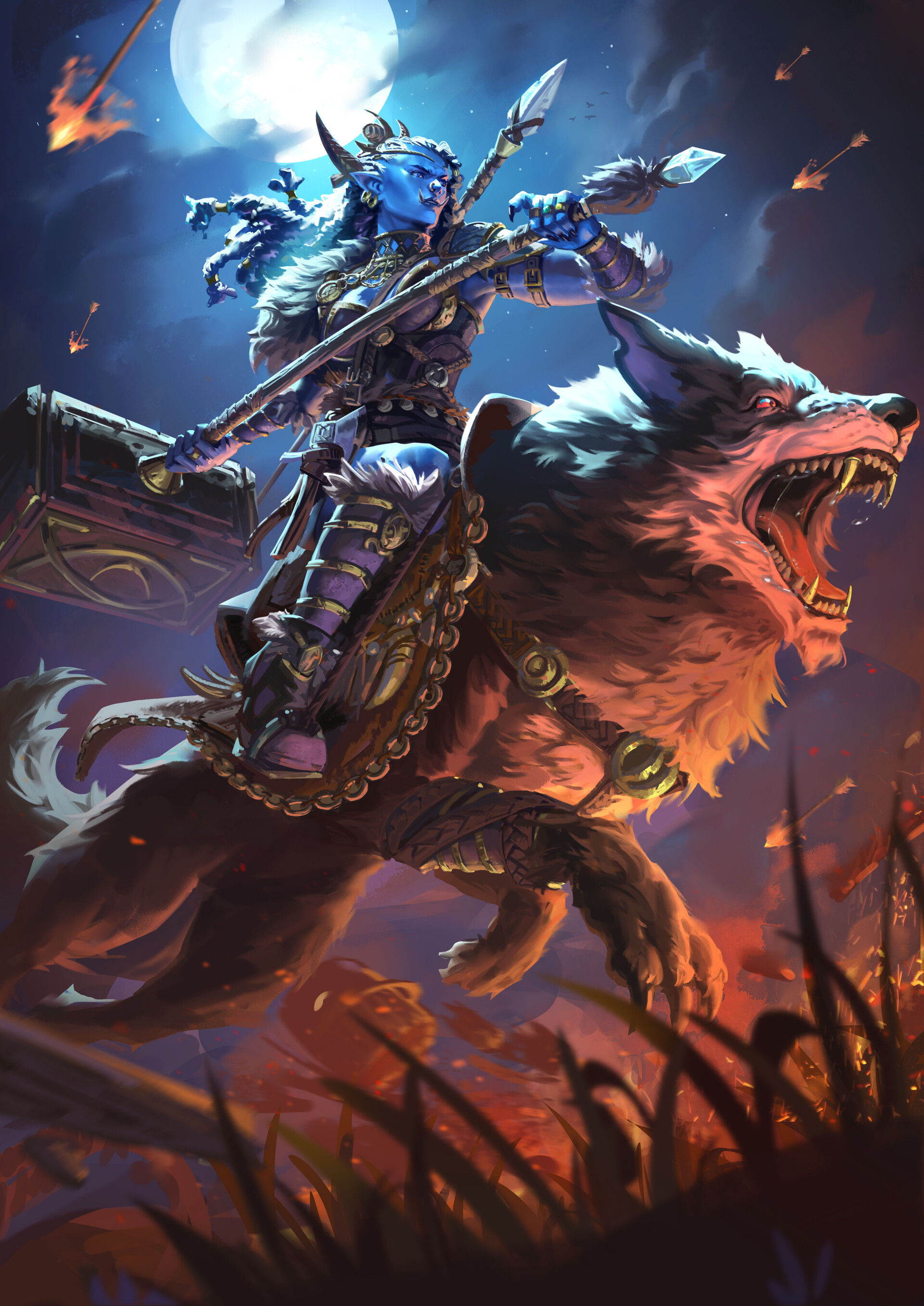 ArtStation - The Worg Rider - commission