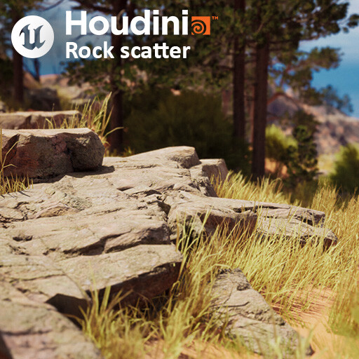 ArtStation - Houdini Engine Rocks and Grass scattering tool