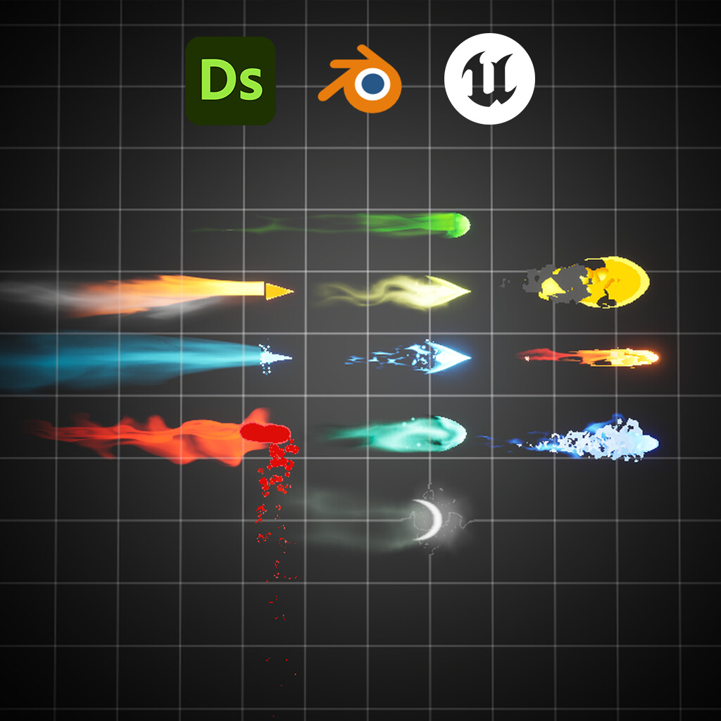 ArtStation - Elemental Projectile VFX Pack