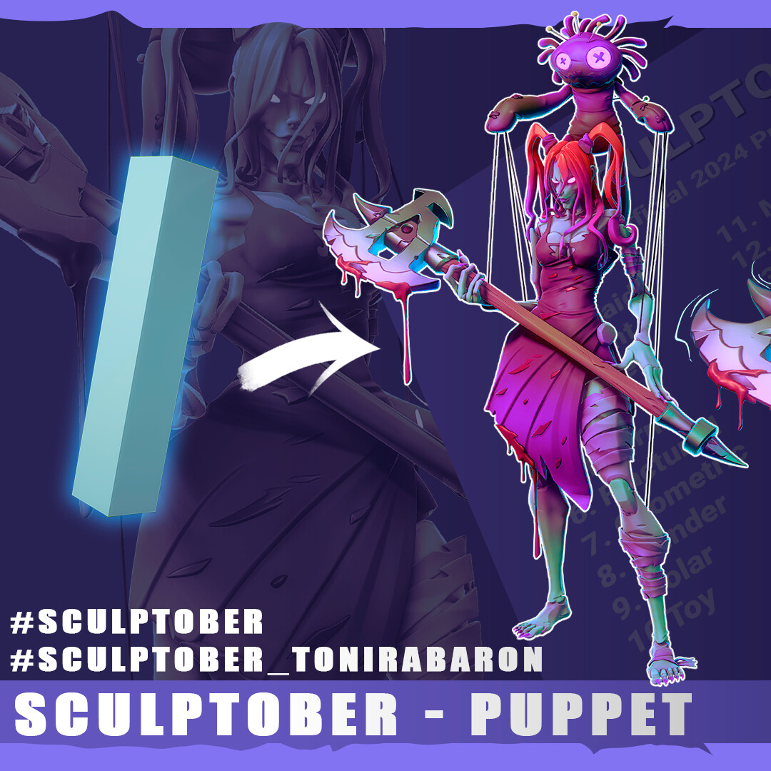 ArtStation - Sculptober 3/31 Puppet