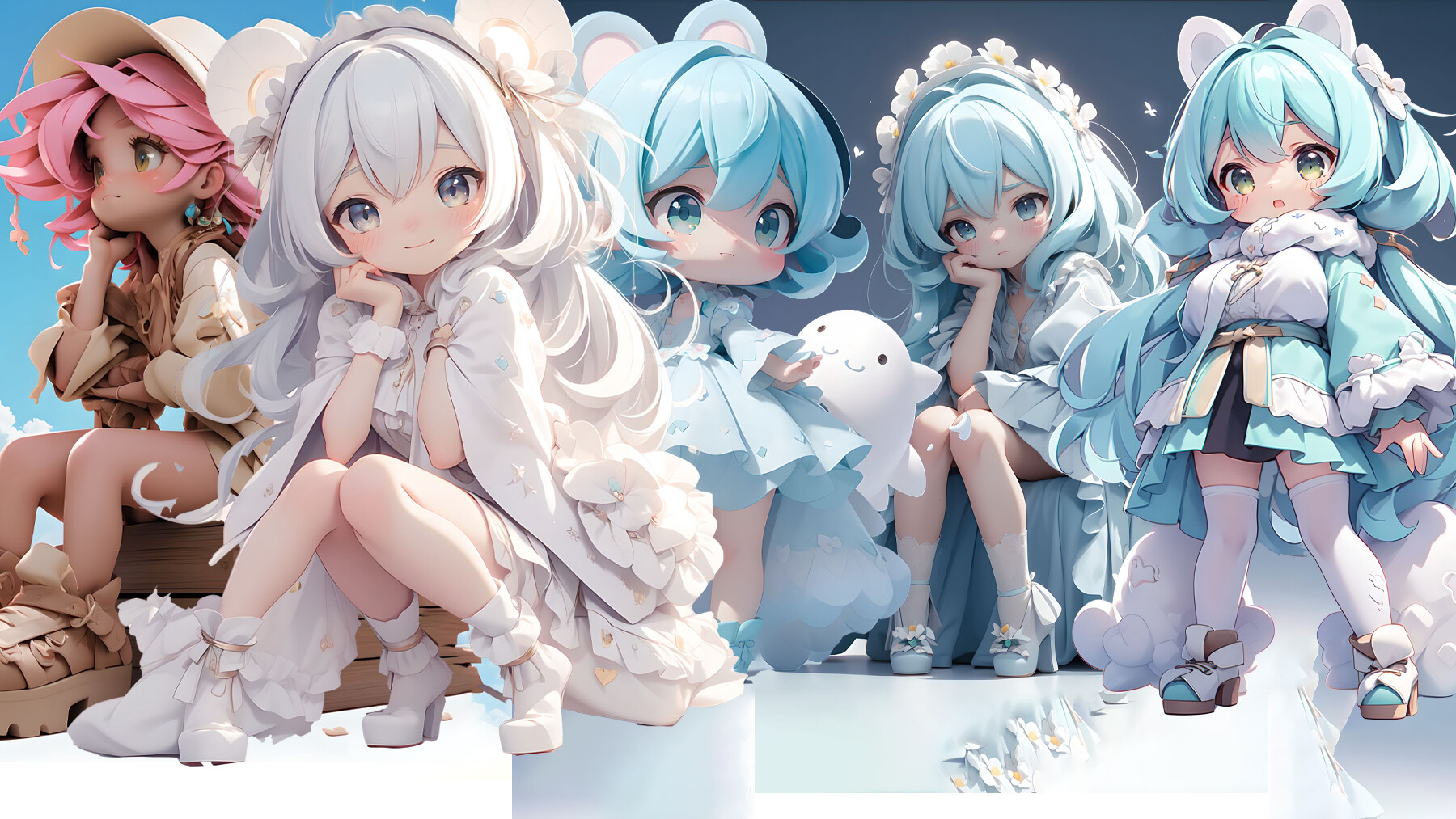ArtStation - 376 Anime Cute Chibis Diverse Outfit Character Design ...