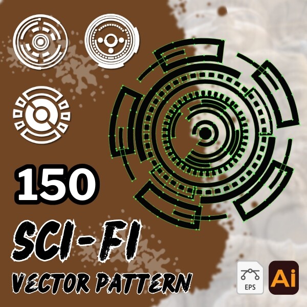 ArtStation - 150 Sci-Fi Vector Patterns