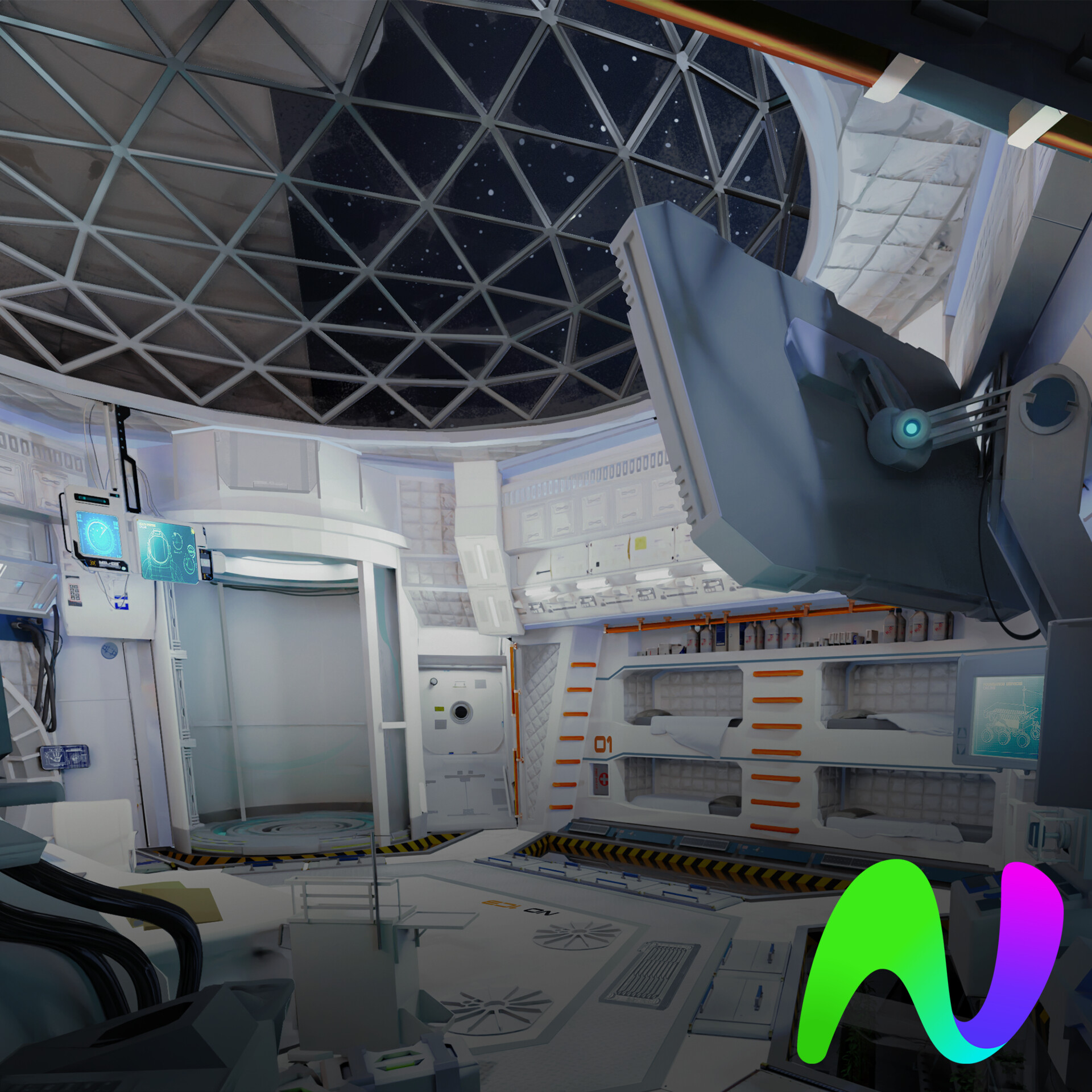 ArtStation - Noice Arena - Moon Base Concept Art