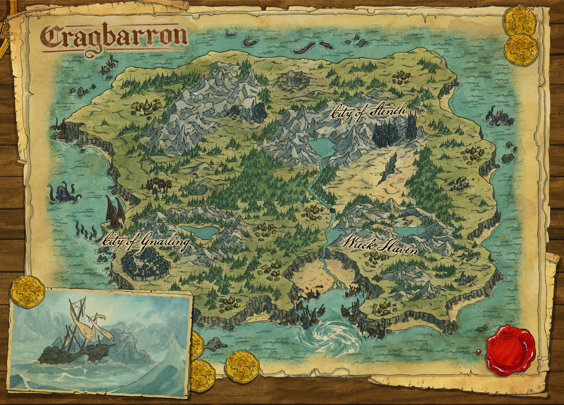 ArtStation - Some maps that Angela and I created for Delve RPG