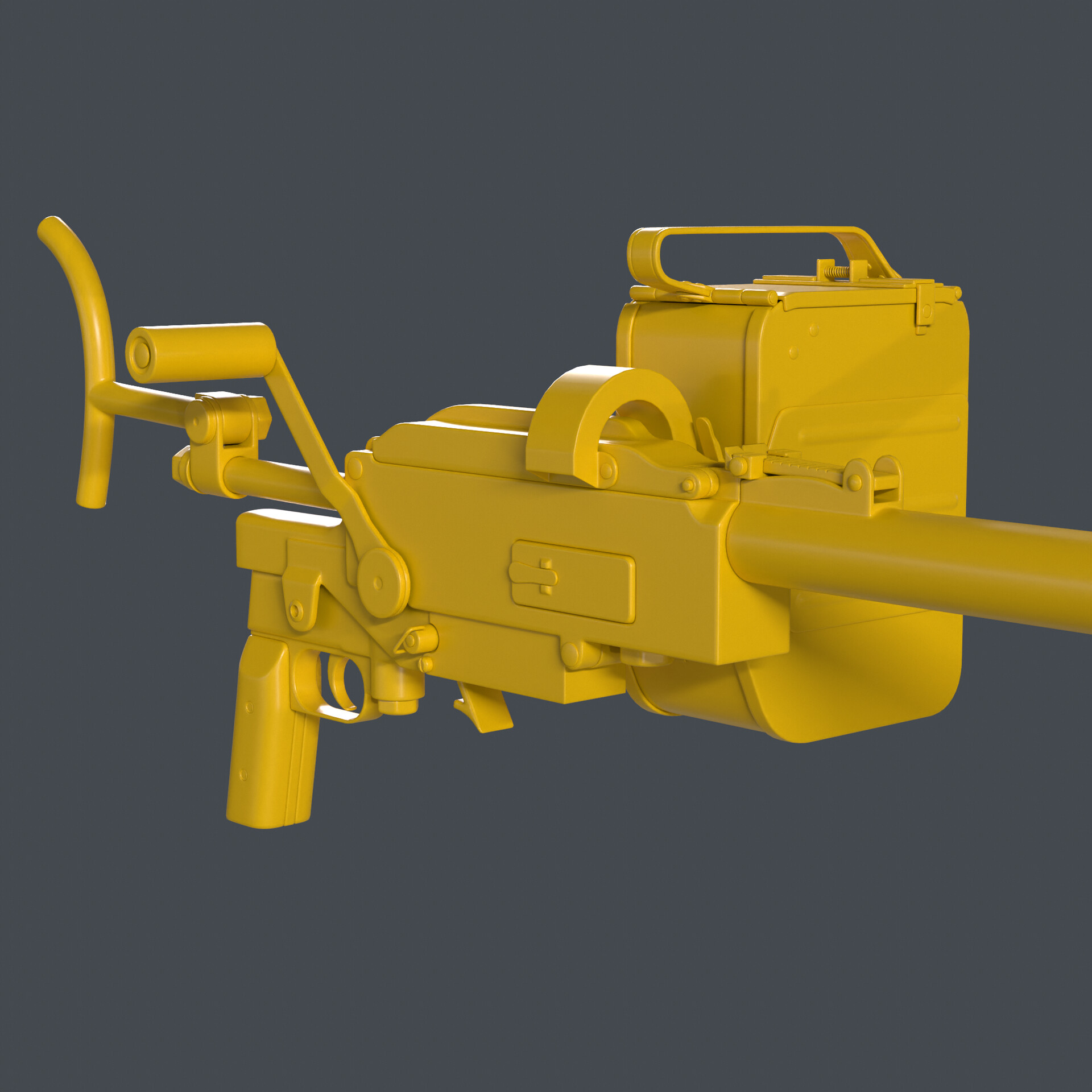 ArtStation - Belt Fed Madsen / Tank Mounted LMG