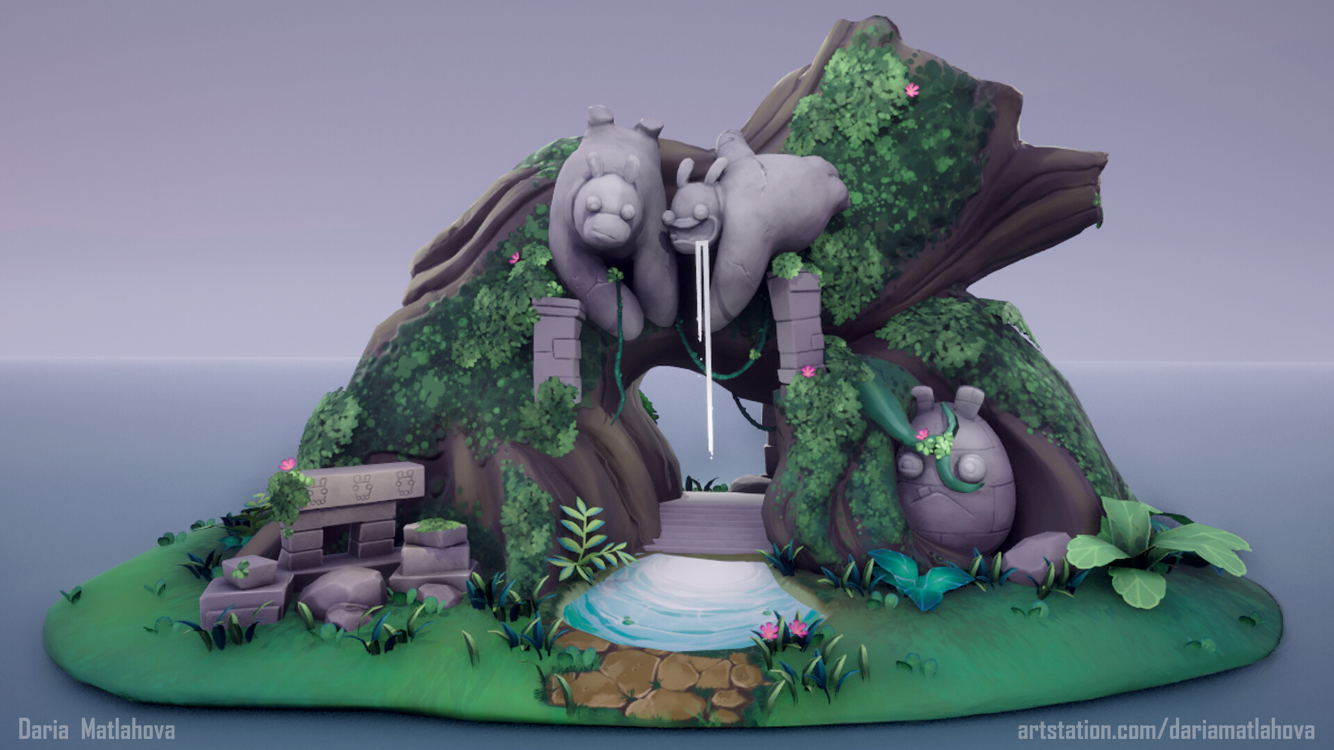 ArtStation - Rabbid Jungle Forest Diorama