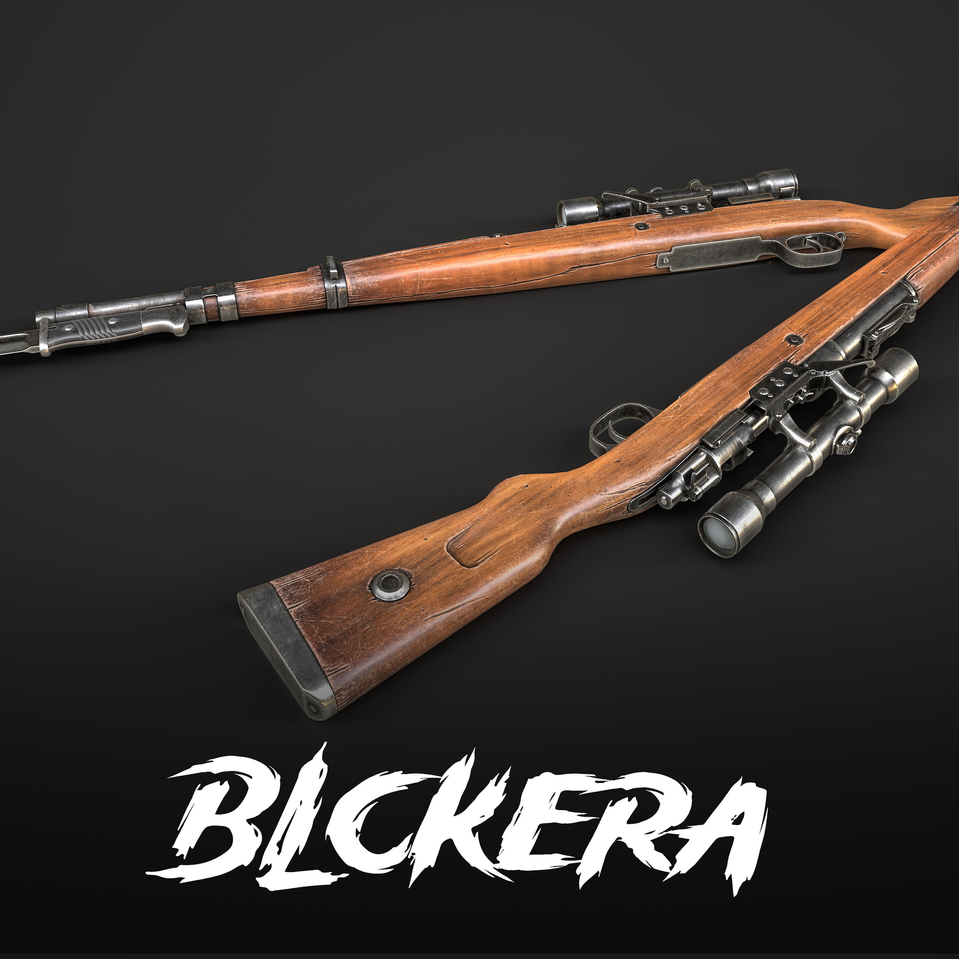 ArtStation - WW2 Kar 98 Mauser sniper rifle with bayonet