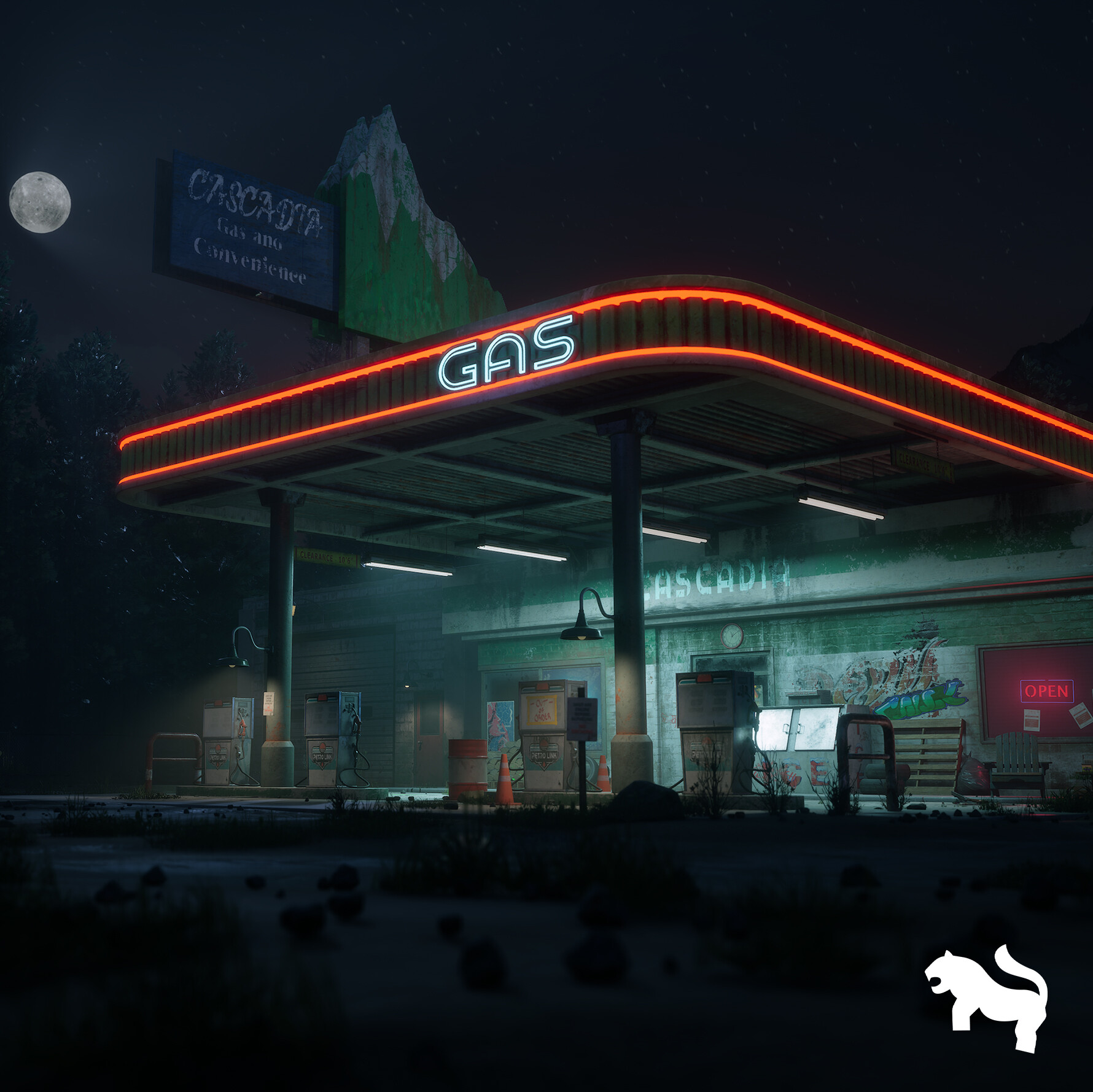 ArtStation - The Gas Station Environment