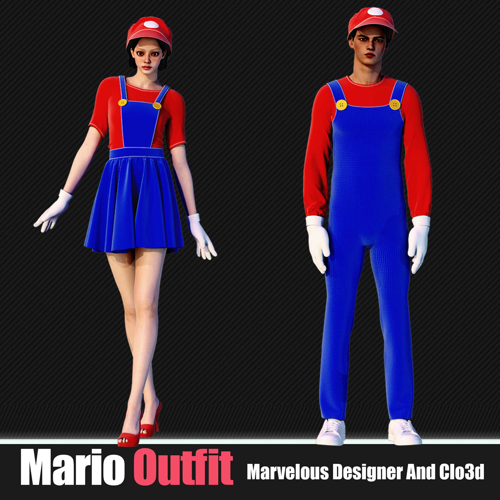 ArtStation - Mario Outfit Collection Women And Men (CLO3D, MD PROJECTS ...
