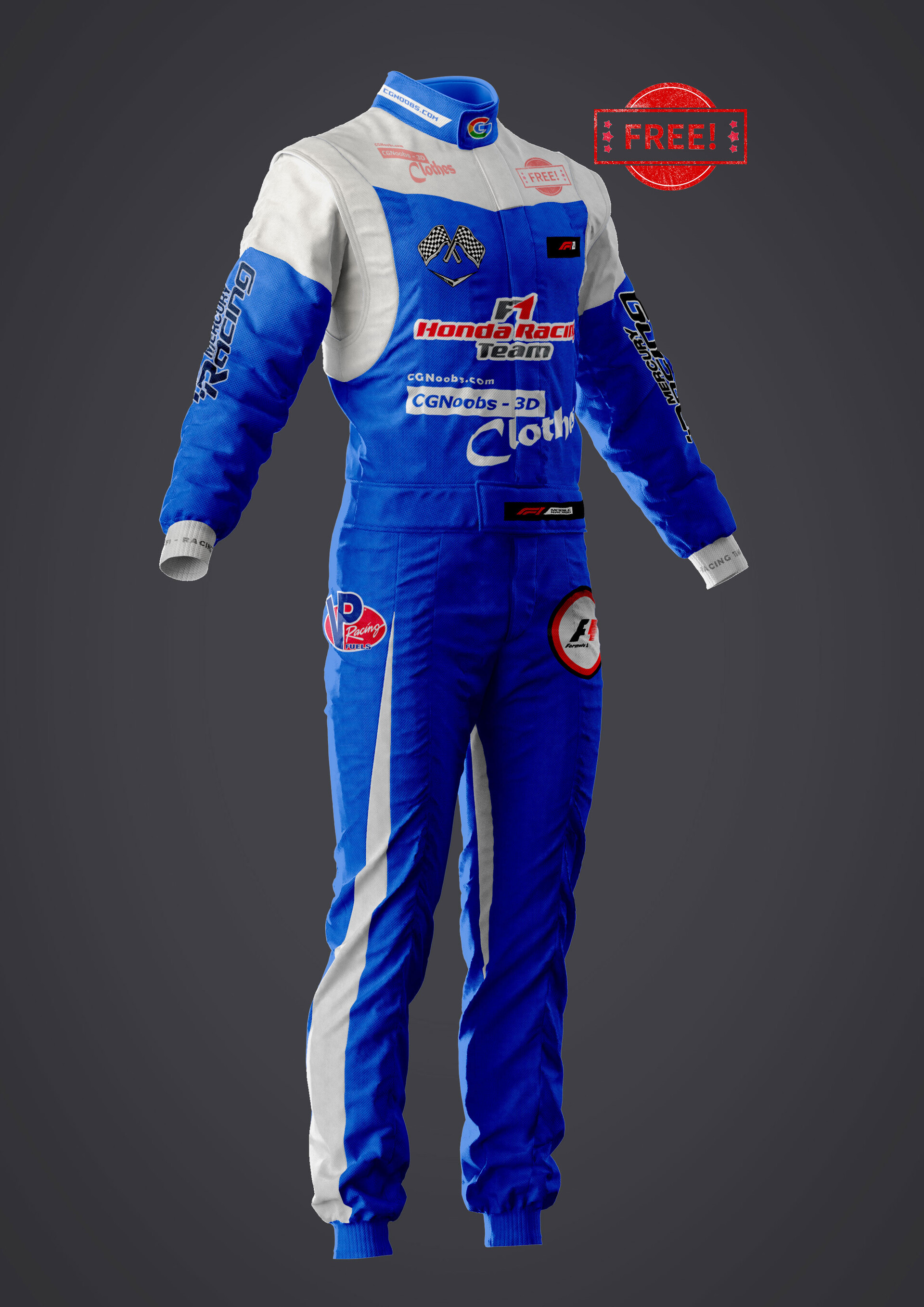 ArtStation - Racing Outfit - FREE Mockup .PSD for Personal and Commercial