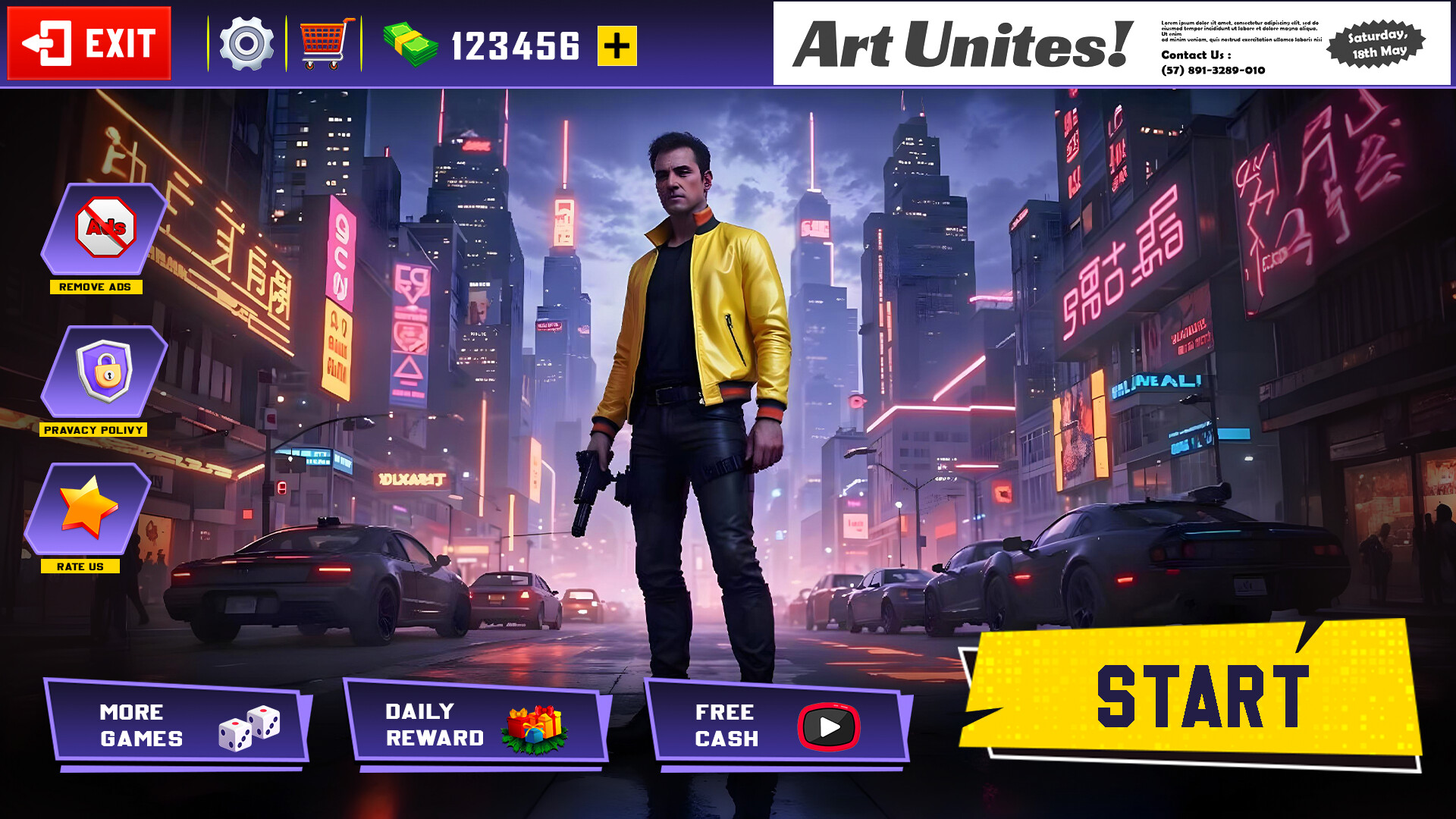 ArtStation - Miami Gangster Game UI