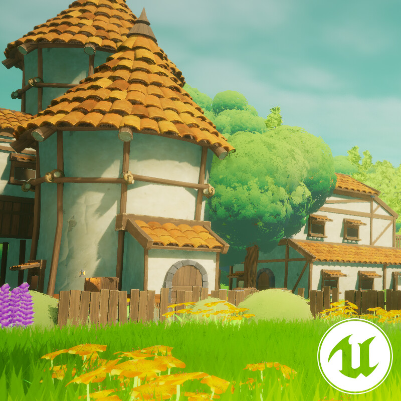 ArtStation - Small Stylized Village