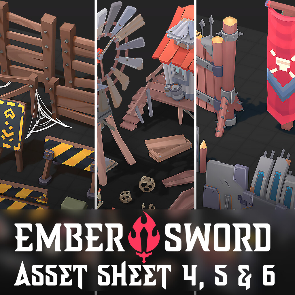 ArtStation - Ember Sword - Asset Sheets 4, 5 & 6