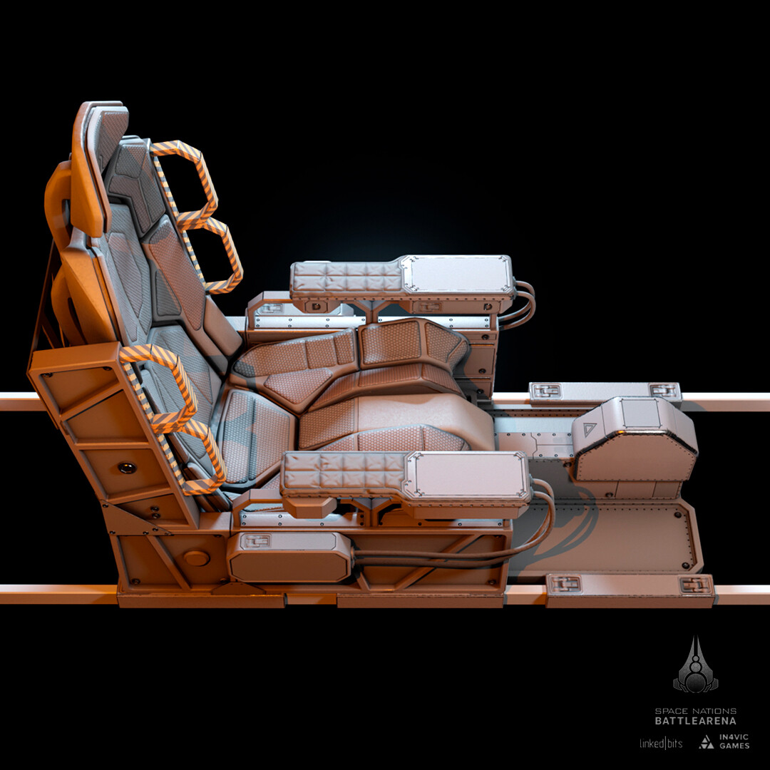 ArtStation - Space fighter pilot's chair.