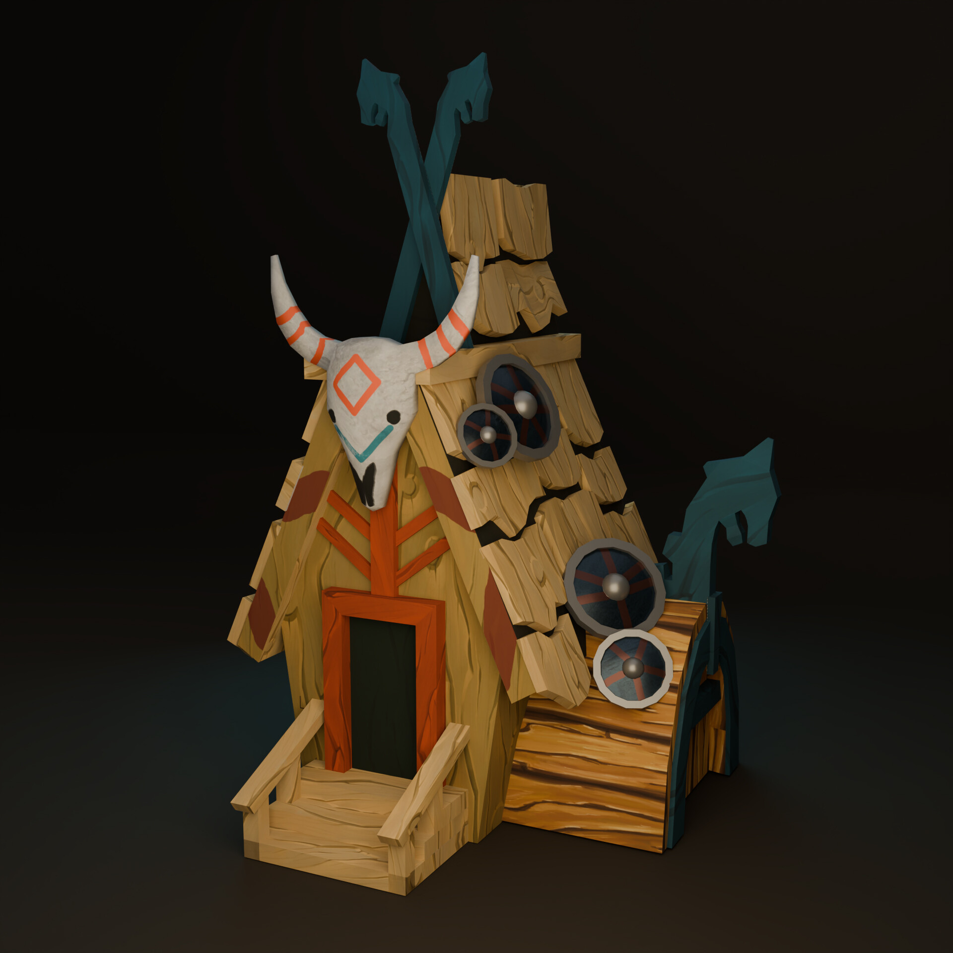 ArtStation - Viking hut