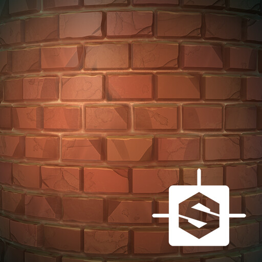 ArtStation - Stylized Brick Wall