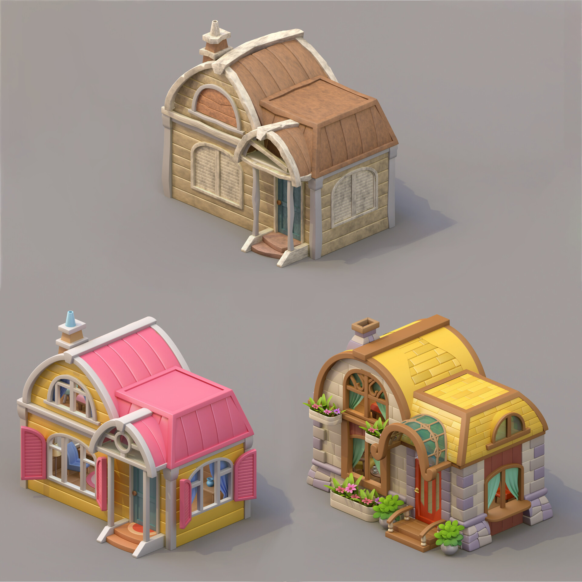 ArtStation - Casual Game Buildings
