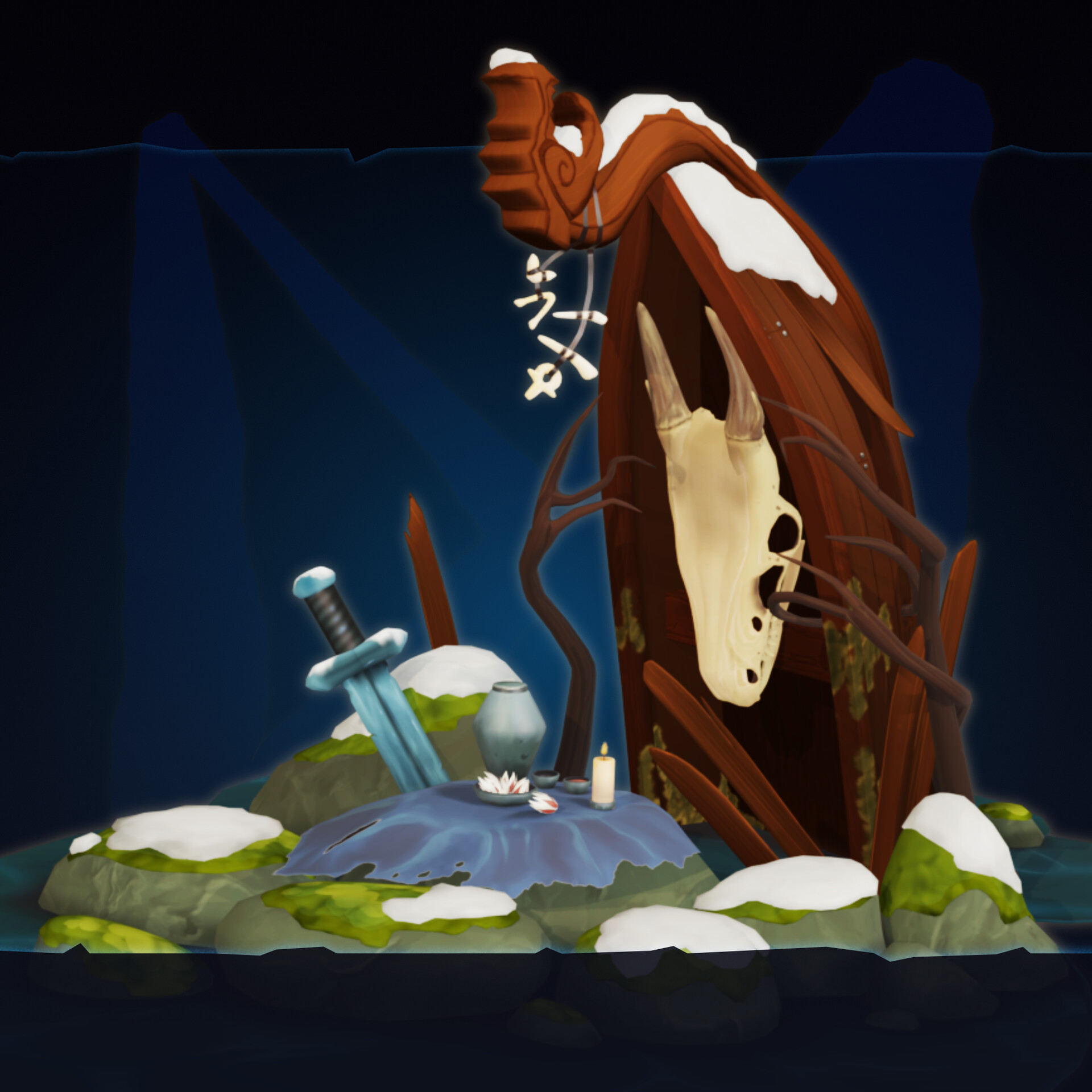 ArtStation - Dragon Shrine Diorama🐲