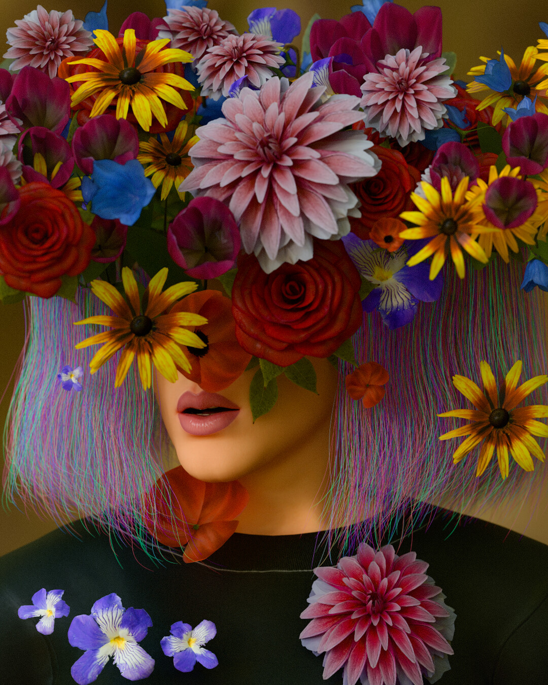 ArtStation - 3d render inspired by mural art