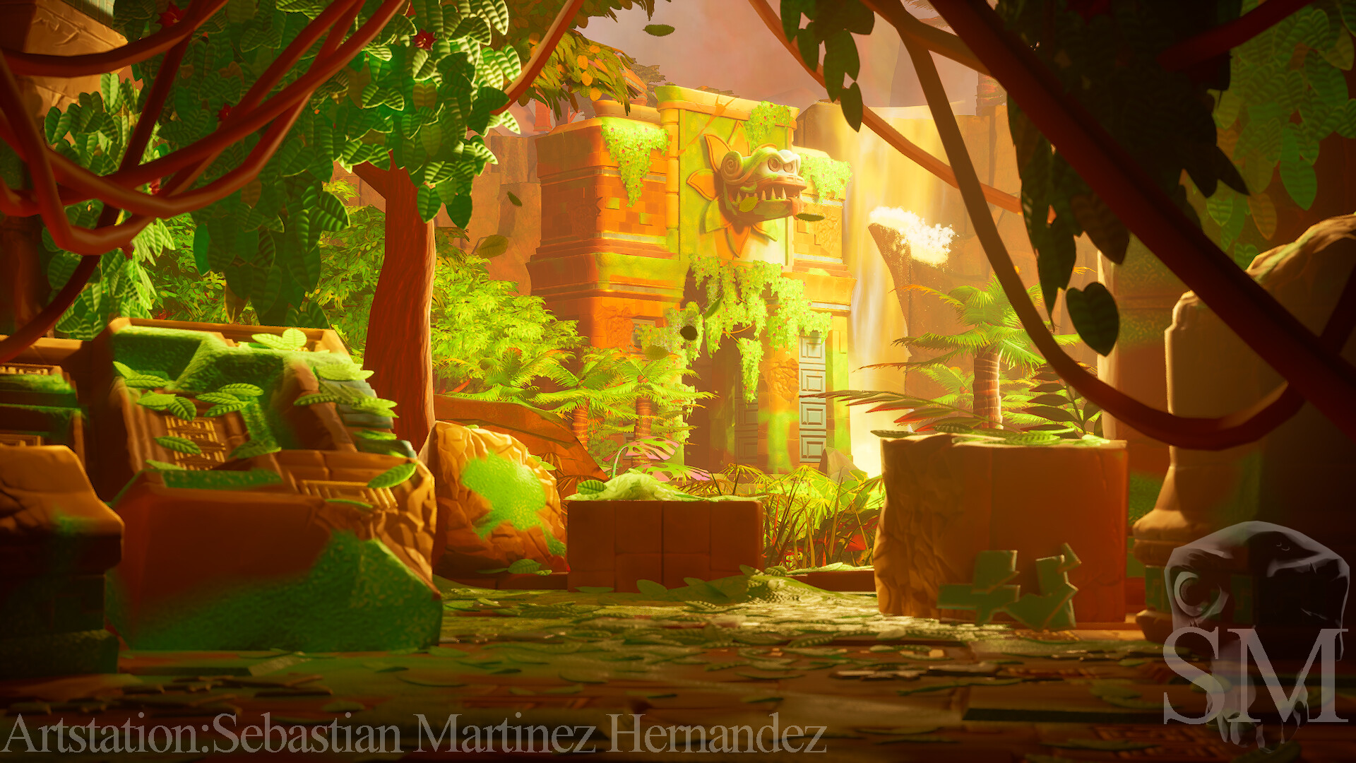 ArtStation - Stylized Aztec Ruins Environment
