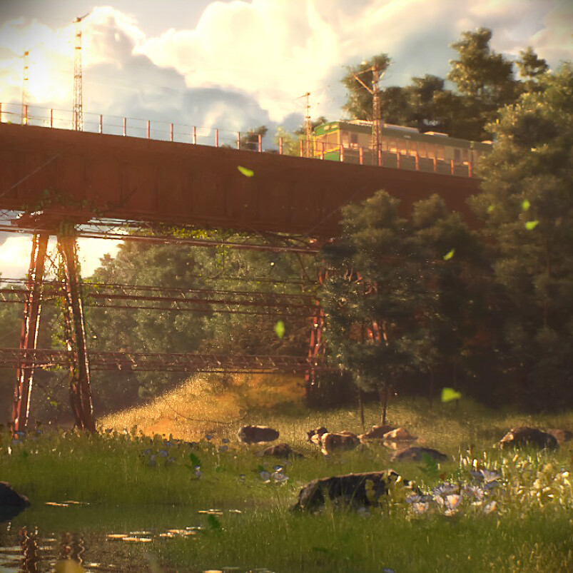 ArtStation - environment and train