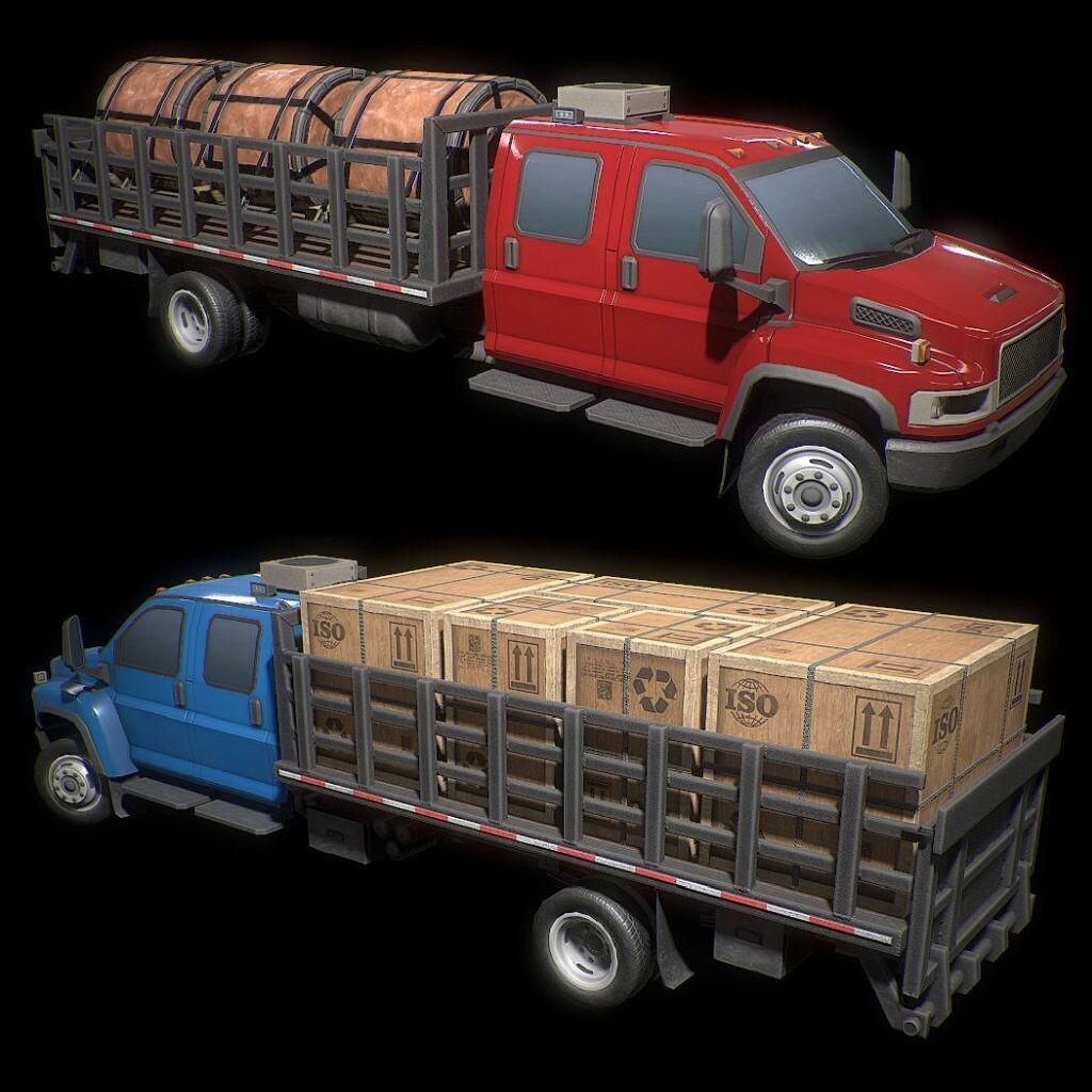 ArtStation - GMC TopKick 2003 Long (Low Poly Game Model)