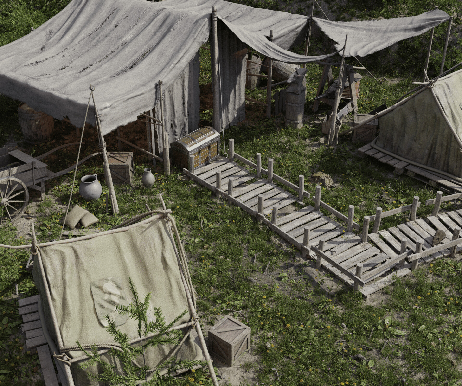ArtStation - Tent camp