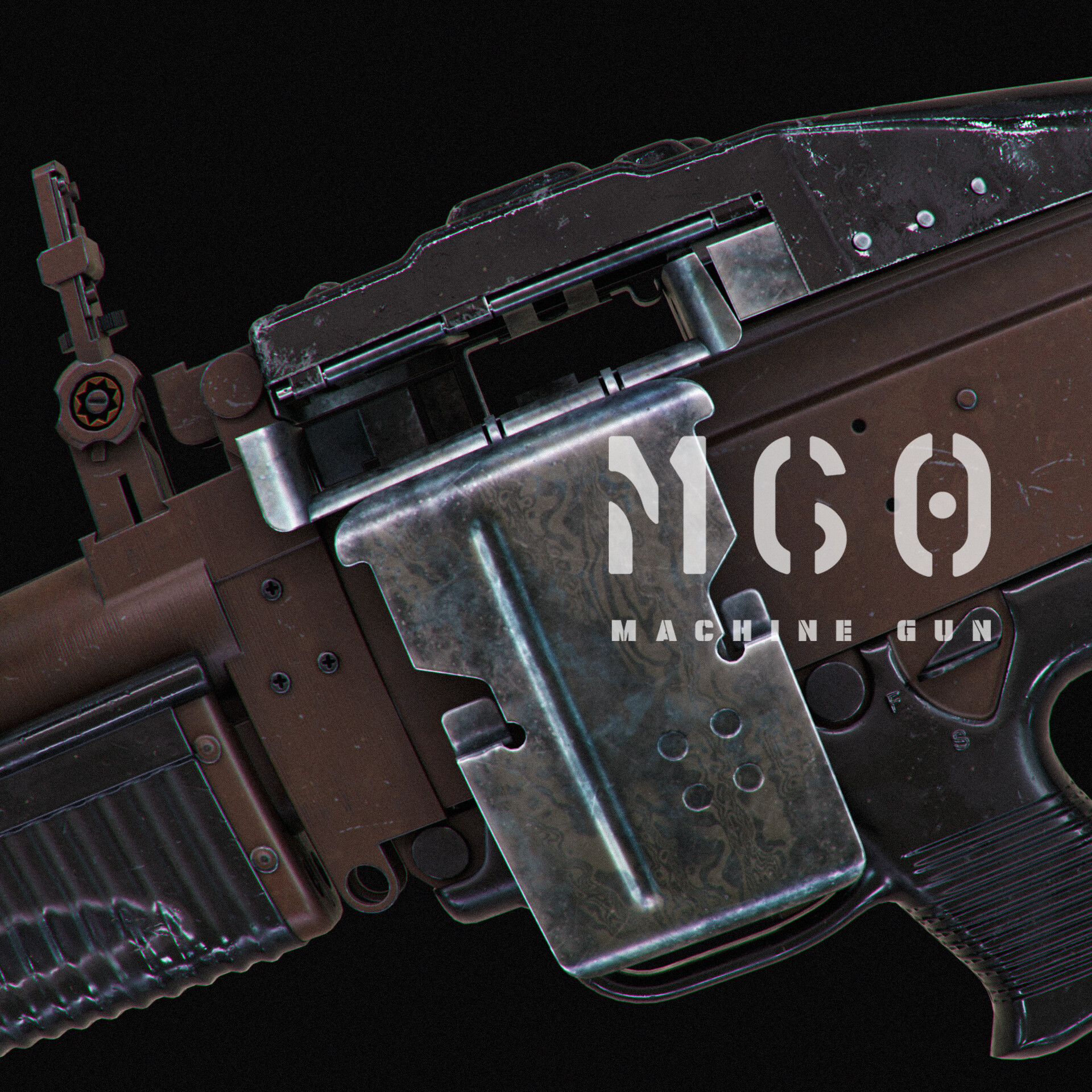 ArtStation - M60 machine gun