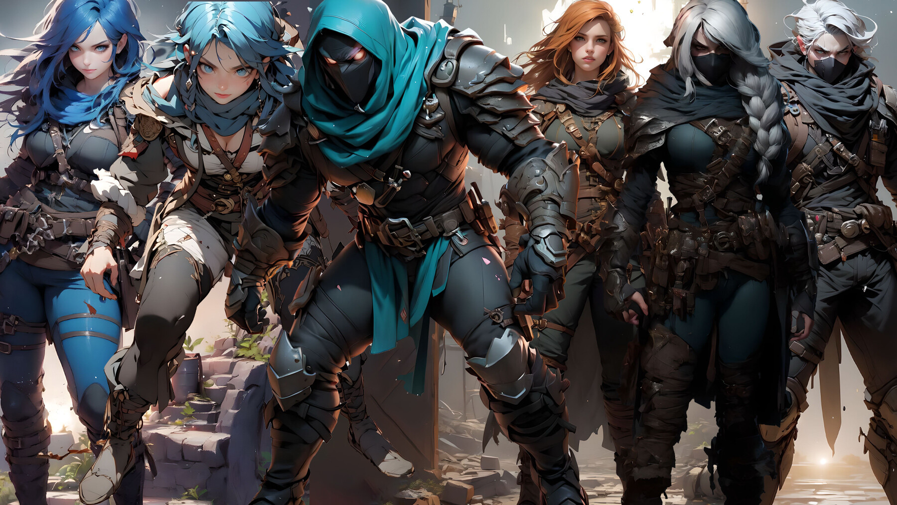 ArtStation - 384 Various Anime Fantasy Rogue Assassin Diverse Character ...