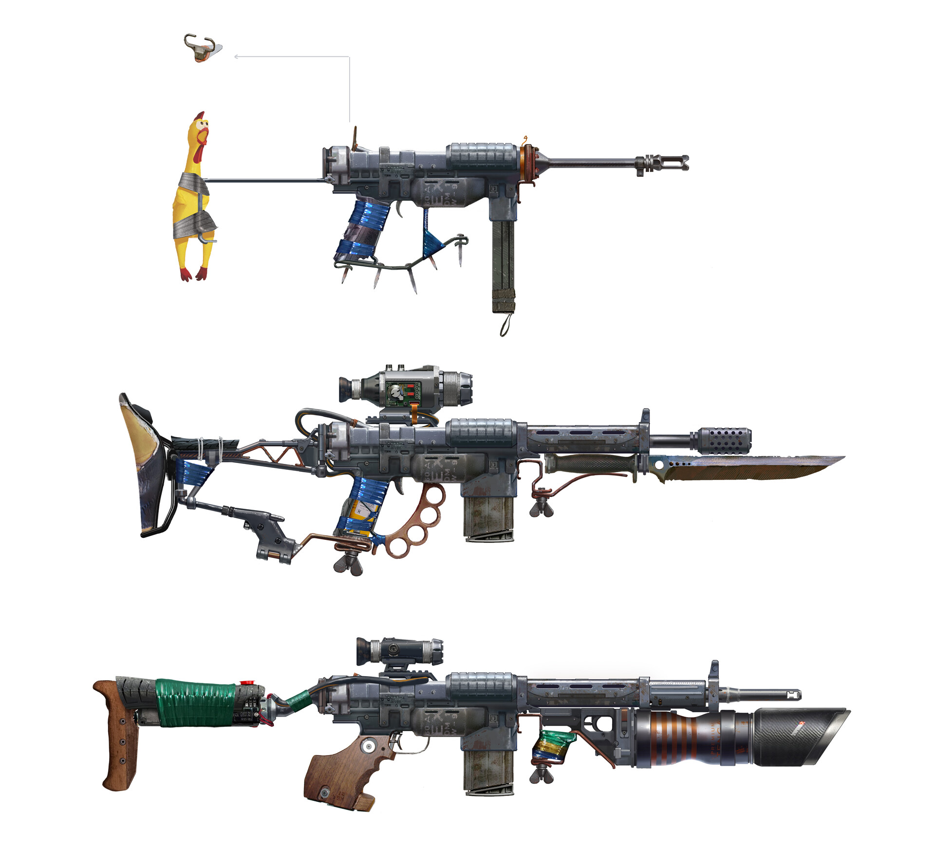 ArtStation - Wasteland style weapon design