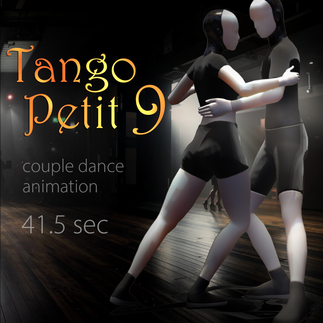 MocapDancer - A&M: Tango Petit 9 - couple dance animation loop ( 106bpm ) + UE assets pack