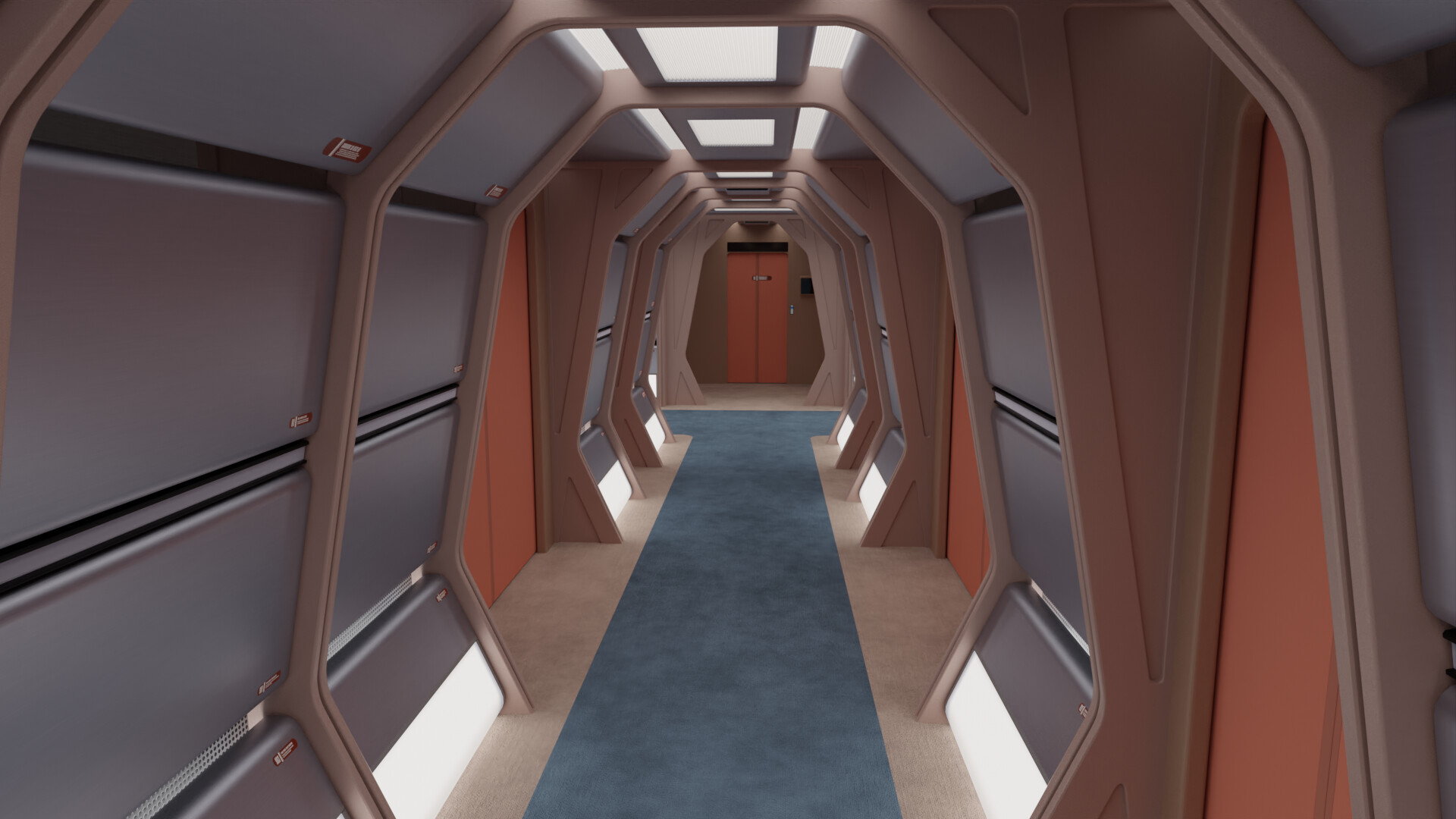 ArtStation - Paramount Studios Stage 9 - Star Trek: TNG - Hallway Set ...