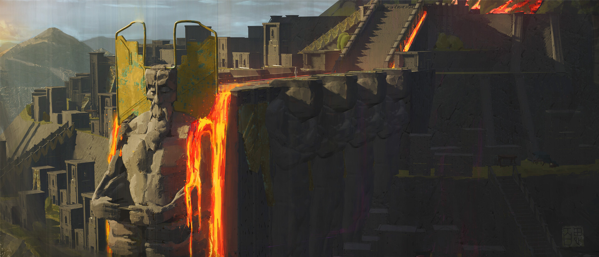 ArtStation - volcano city