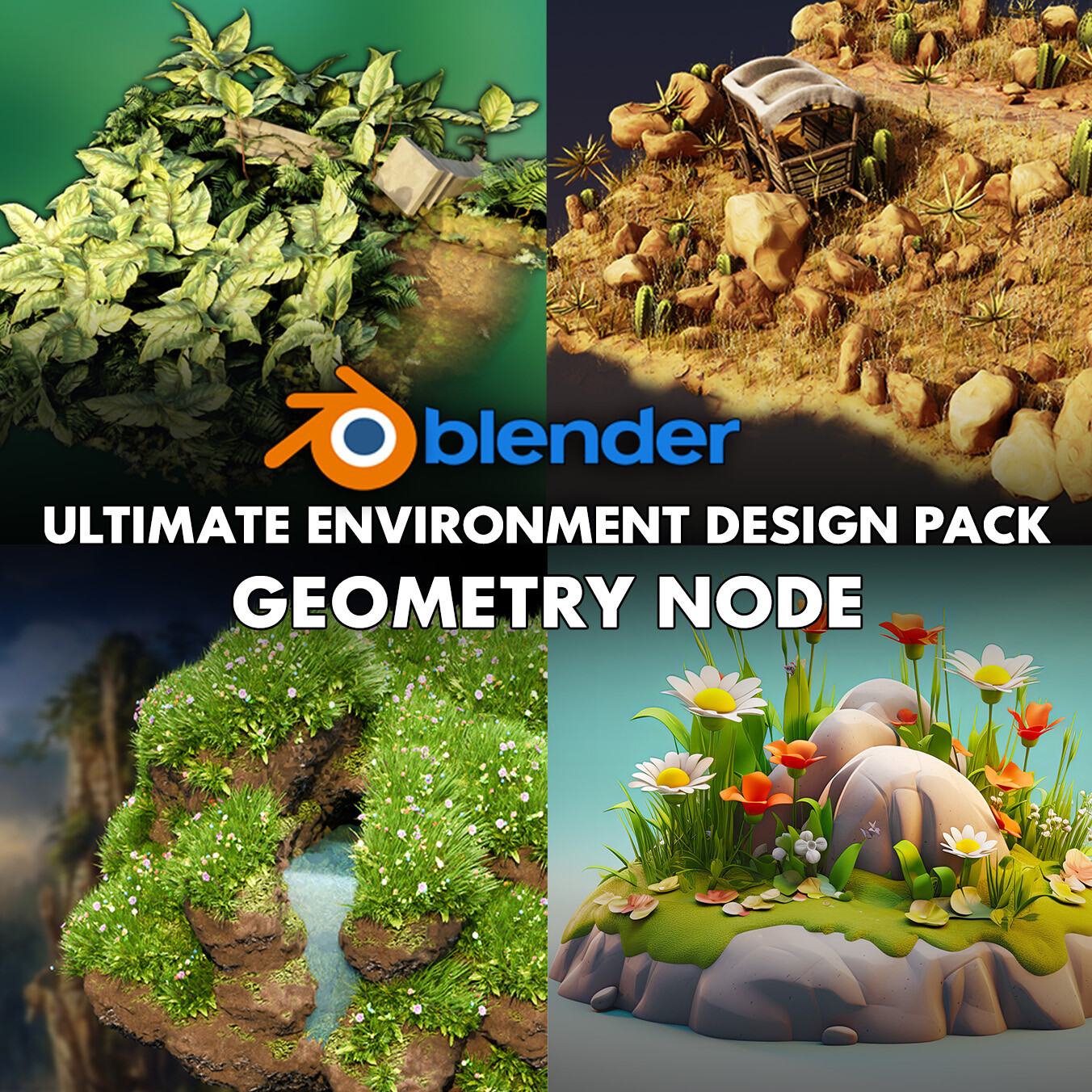 3D Tudor - Ultimate Geometry Node Environment Design Pack