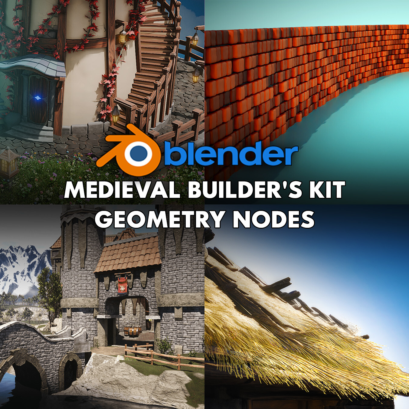 ArtStation - Blender Medieval Builder's Geometry Nodes Kit