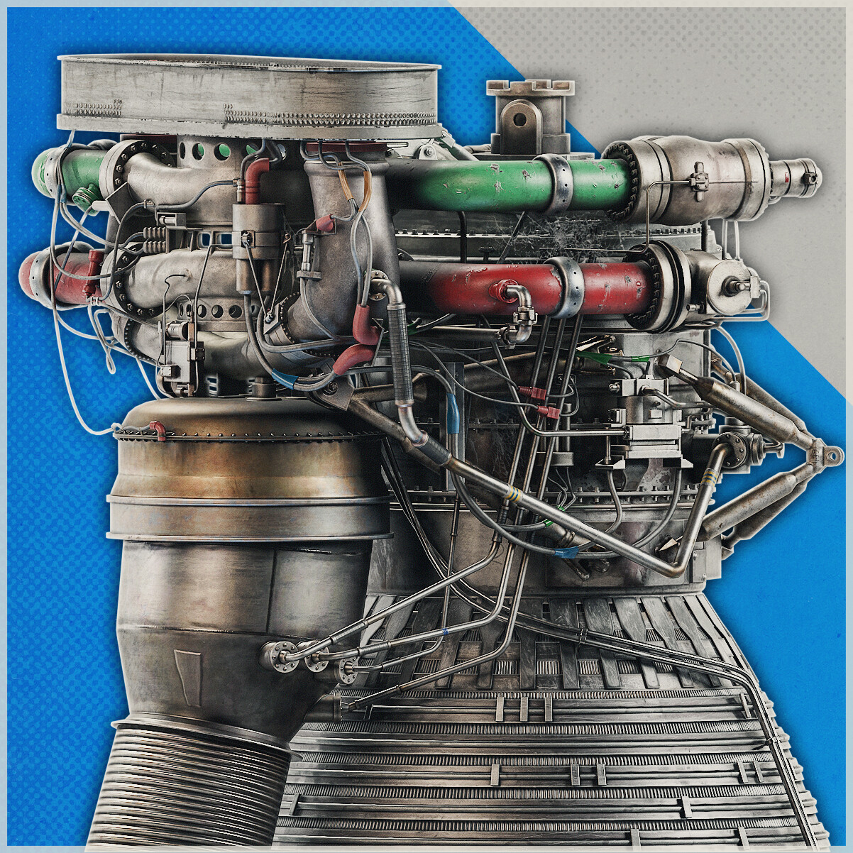 ArtStation - Rocketdyne F-1 (Saturn V Engine) │ 3D Hero Prop