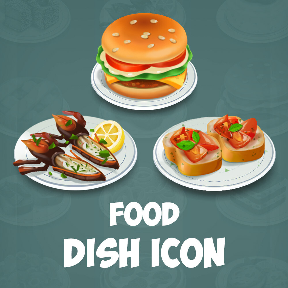 ArtStation - Food Dish Icon