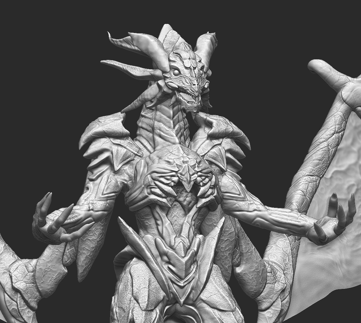 ArtStation - Bahamut - First Creature Sculpt