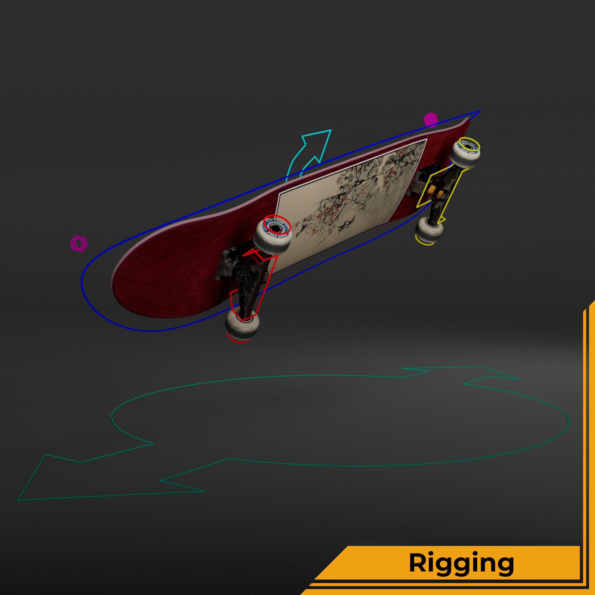 ArtStation - Skateboard - Maya Rig