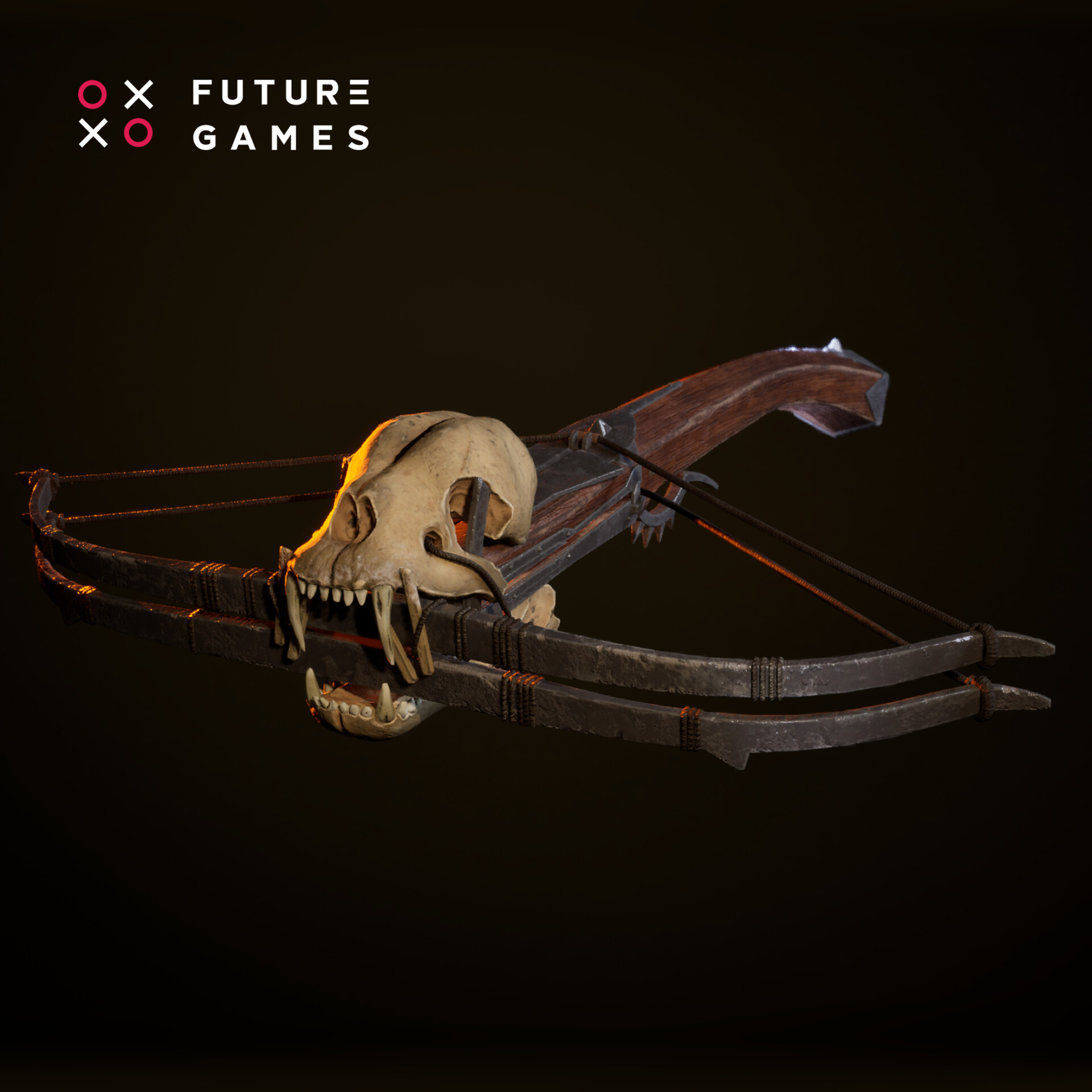 ArtStation - Wooden crossbow with skull