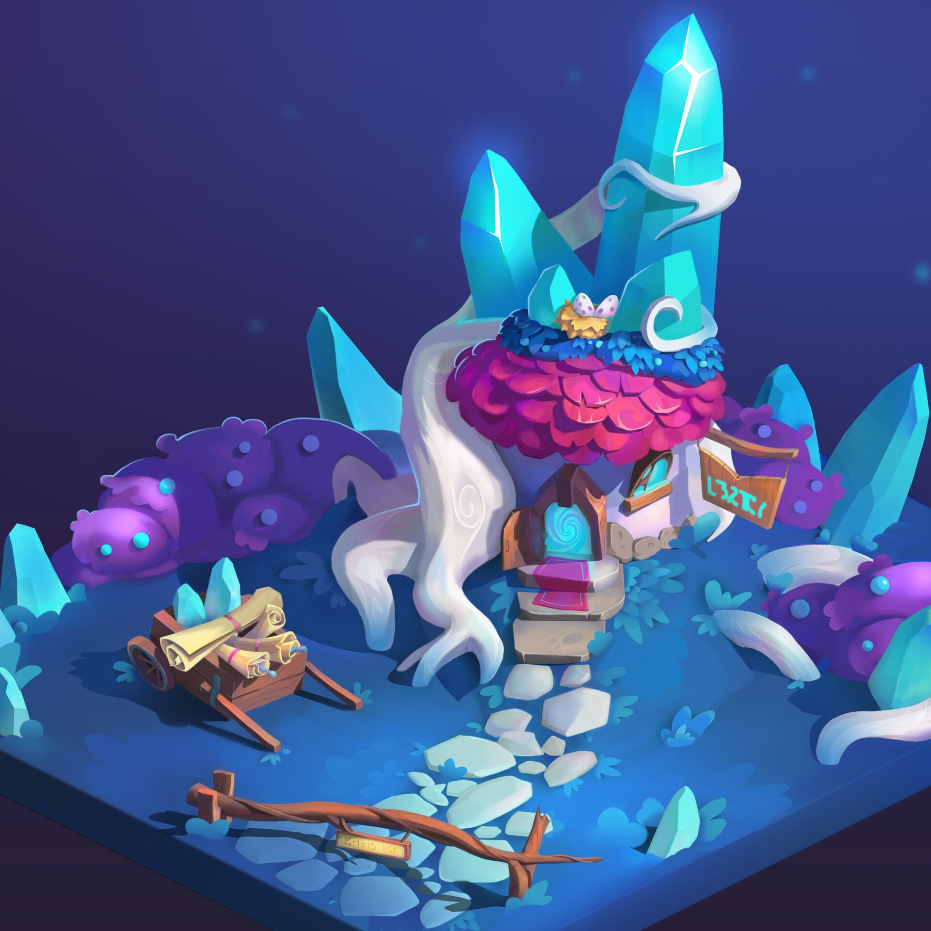 ArtStation - Concept art of the elf library