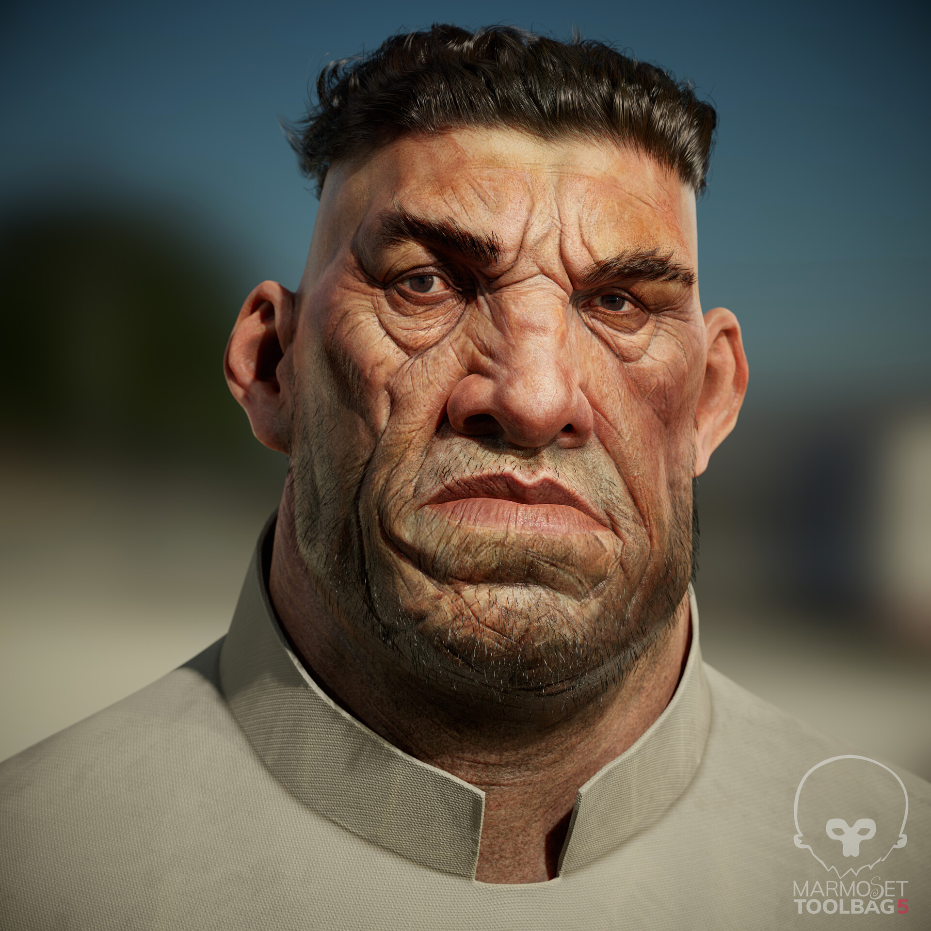 ArtStation - Dishonored2 Portrait of a fierce man